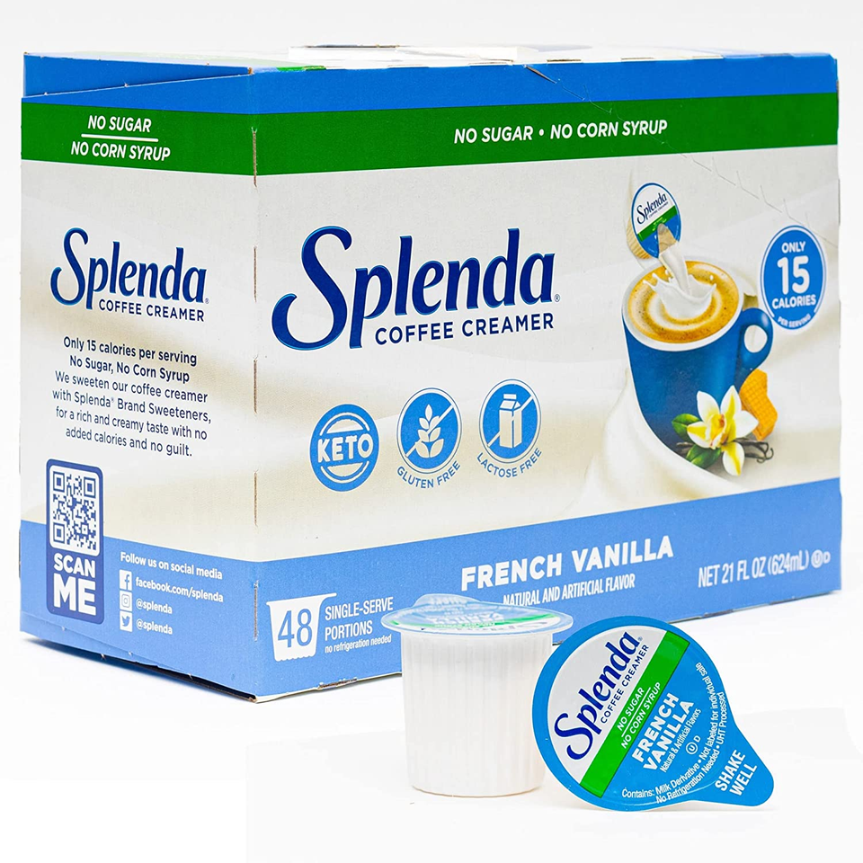 Single Serve Coffee Creamer Cups, Sugar Free French Vanilla, 48 Count ...