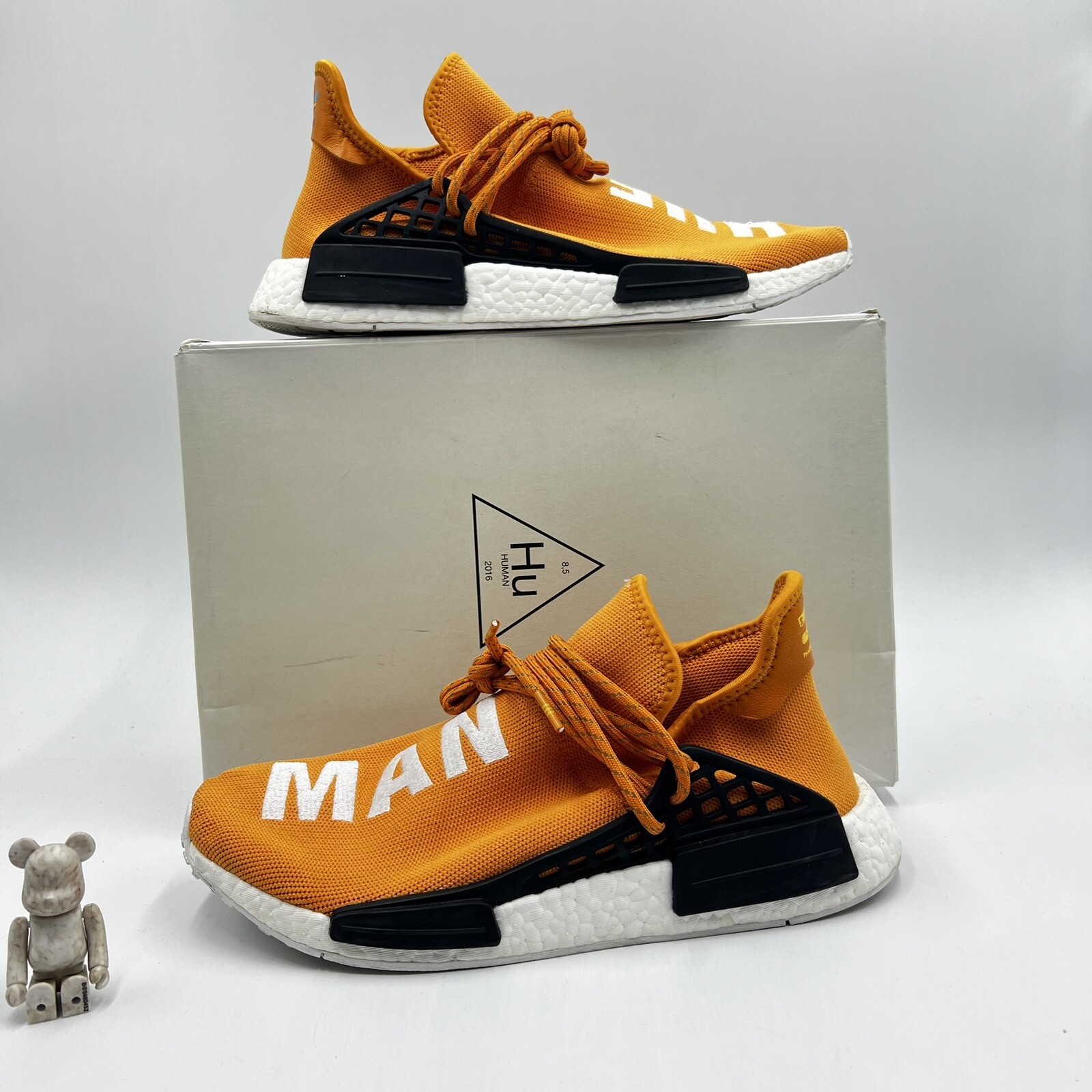 Size 9.5 Adidas NMD Human Race Pharrell Williams Orange 2016 Mens ...