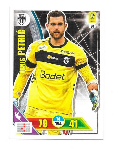 Carte adrenalyn XL 2017/18 panini - Angers - Denis Petric - N°30 | eBay