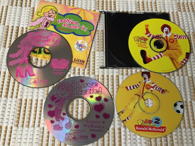 4 Collectible CD Computer Games – Ronald McDonald & Lizzie McGuire ...