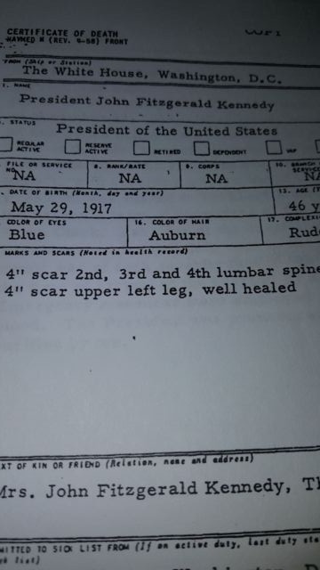 President John F. Kennedy AUTOPSY REPORT 14 PAGES COVERING THE PROCESS ...