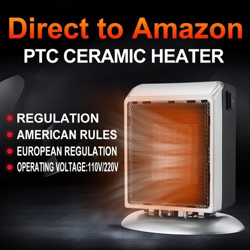 Electric Heater 110-220V Room Heating Warmer 900W Mini Portable Warmer ...