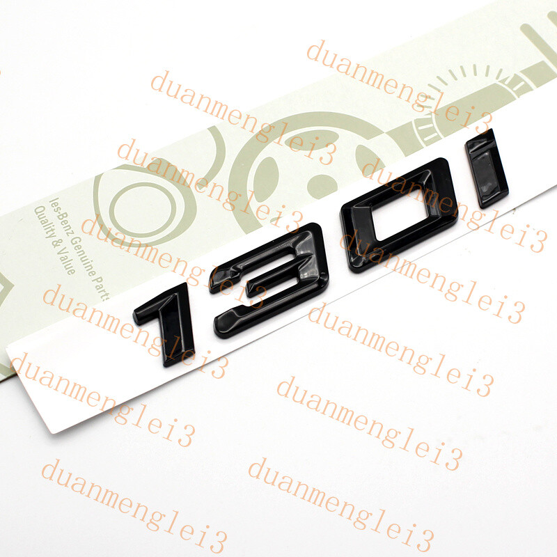 Gloss Black " 130 i " Number Trunk Letters Emblem Badge Sticker for 1 ...