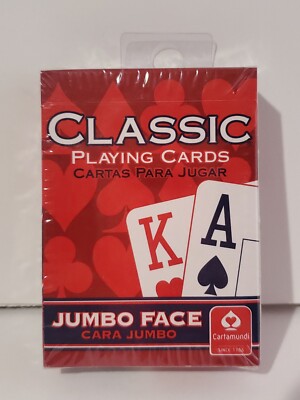 Cartamundi Classic Playing Cards Jumbo Face LARGE PRINT - Red ...