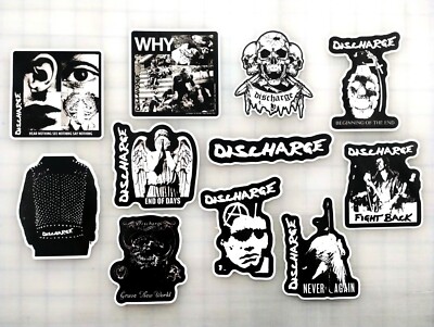 Sticker Pack (10 Vinyl Stickers) Crust D-Beat Hardcore Punk Rock Band ...