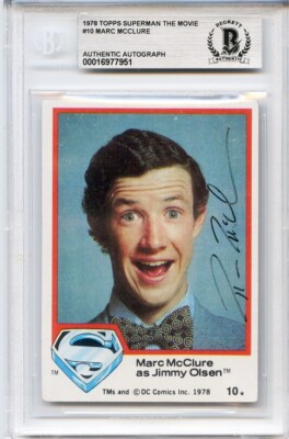 1978 -SUPERMAN- MARC MCCLURE Beckett BAS Signed/Autograph/Auto Topps ...