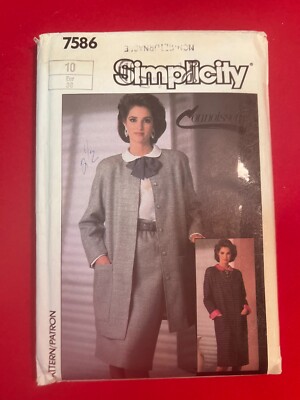 Simplicity 7586, Size 10, Misses' Blouse, Skirt, Jacket, Coatdress ...