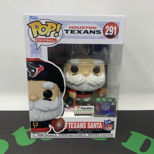 Funko POP! Houston Texans Santa #291 Vinyl 2024 Fanatics Exclusive ...