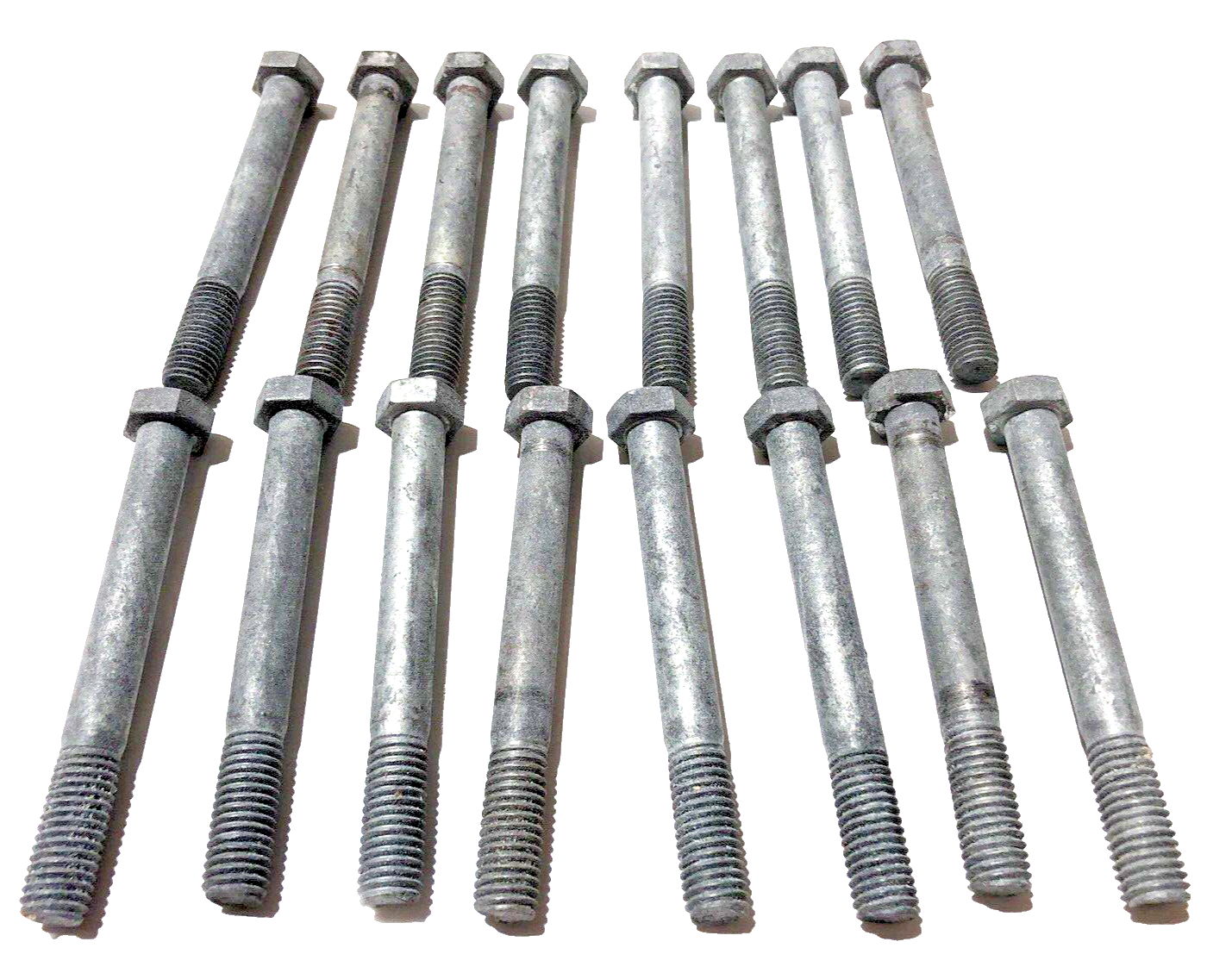 13-1/2 inch x 4 1/2 inch Galvanized Machine Bolts Bulk Lot Quantity of ...