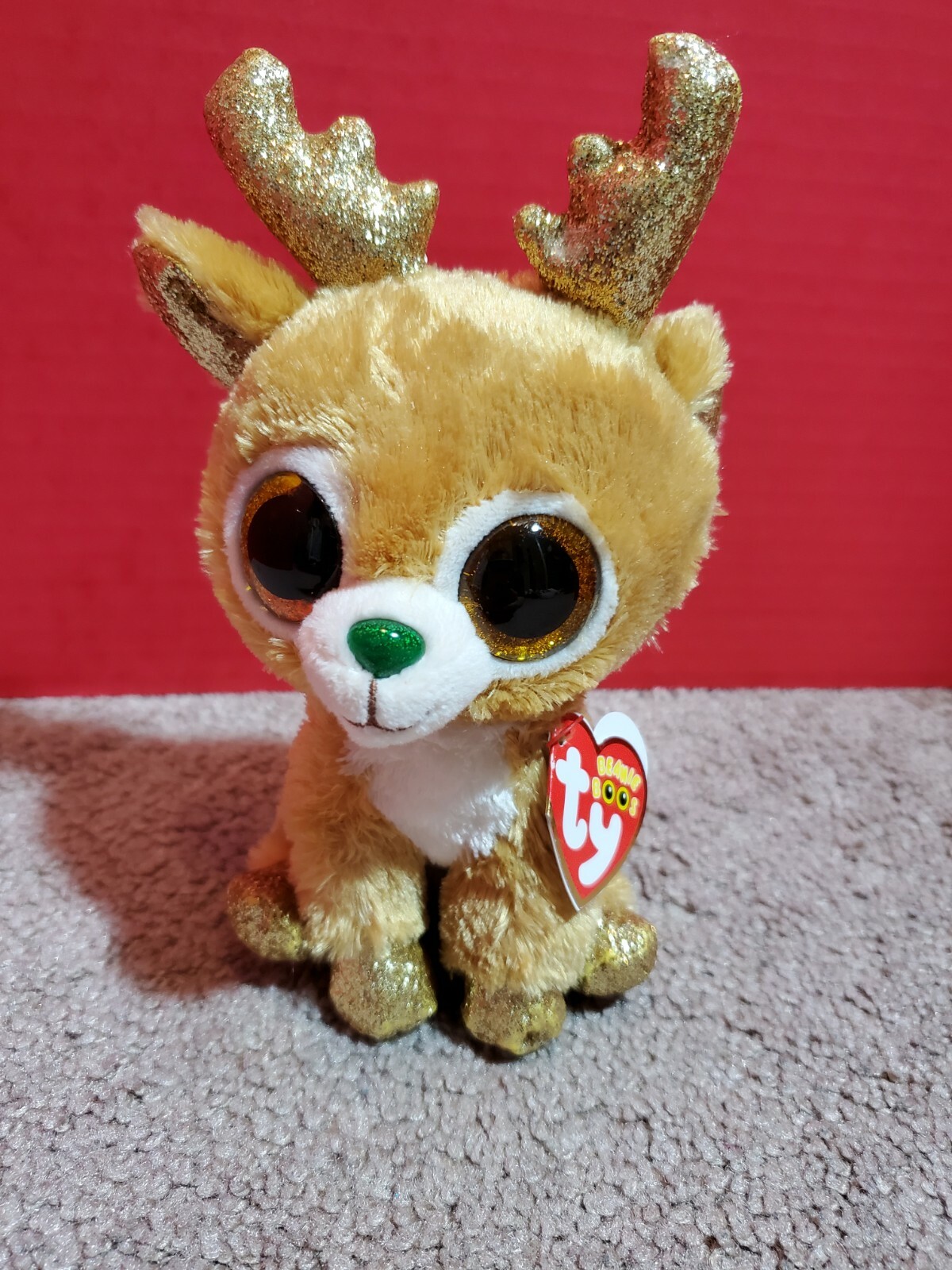 TY Beanie Boos, Christmas Reindeer Glitzy 6" new with tag | eBay