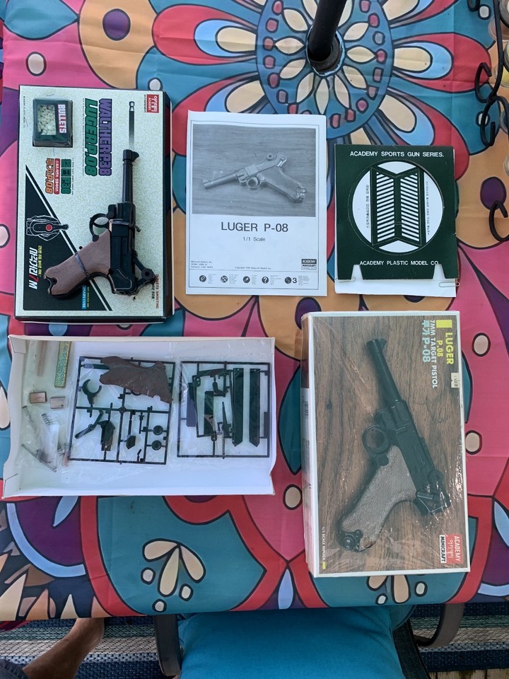 Vtg 7mm Target Luger model P.08 pistole 1/1 scale model gun kit ...