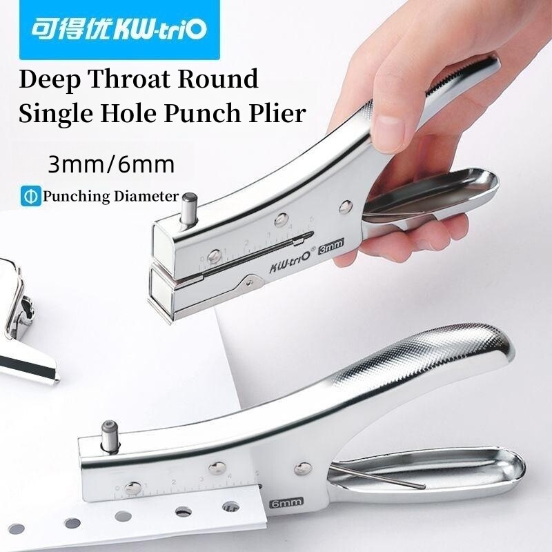 50mm Reach Deep Throat Heavy Duty Hand Held Single Hole Punch for PVC ...