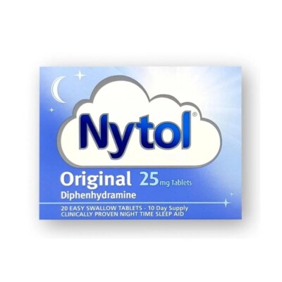 Nytol 25mg-Faster/Longer/Deeper Sleep- 20 Tablets (Max 1 Per Order) | eBay