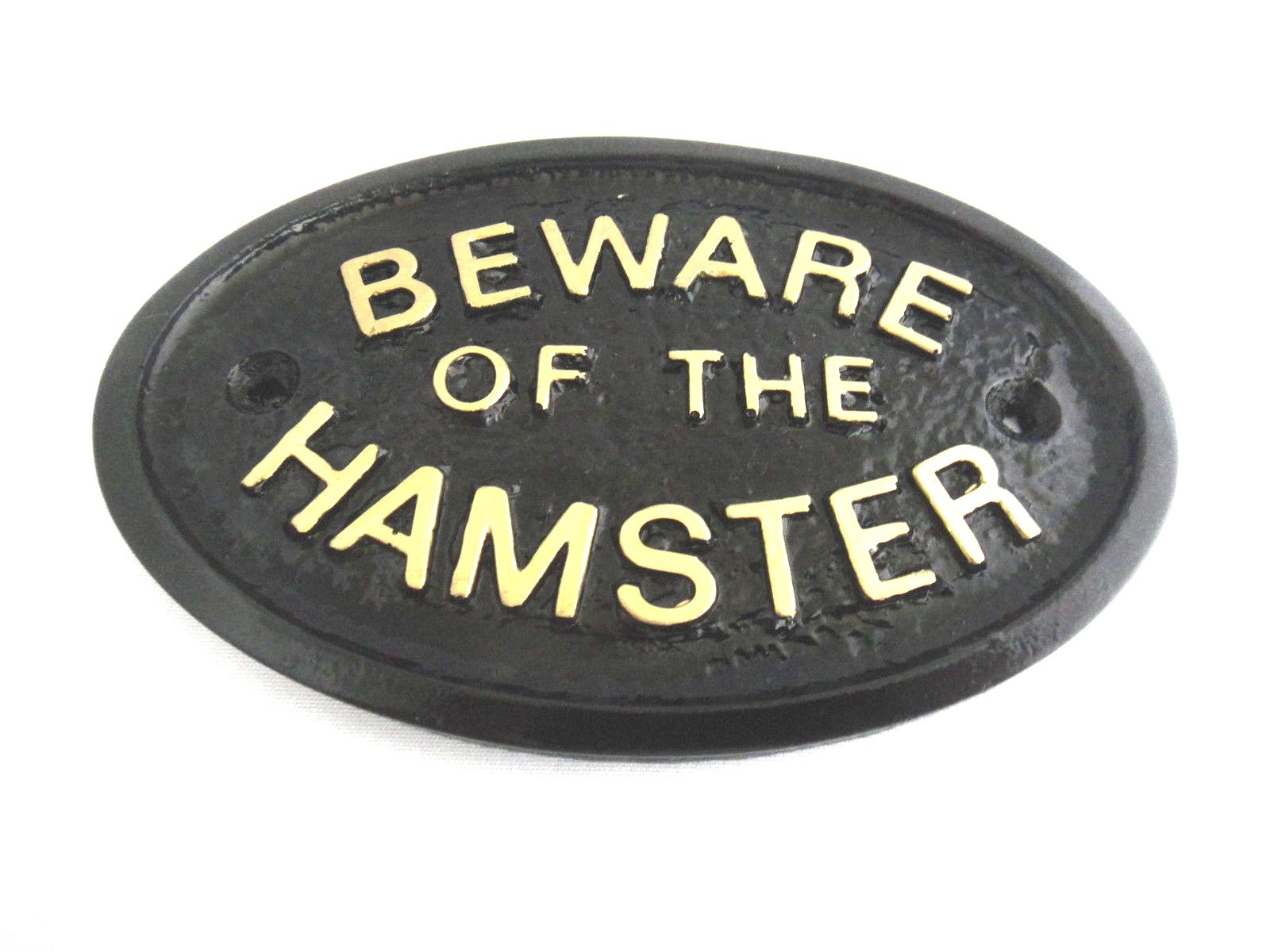 BEWARE OF THE HAMSTER - HOUSE DOOR PLAQUE WALL SIGN GARDEN - BRAND NEW ...