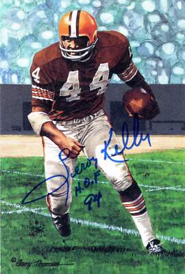Leroy Kelly "HOF 94" Autographed Goal Line Art Postcard | eBay