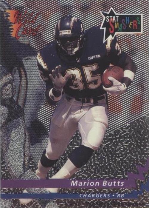 1993 Wild Card - Stat Smashers Marion Butts #WSS-59 for sale online | eBay