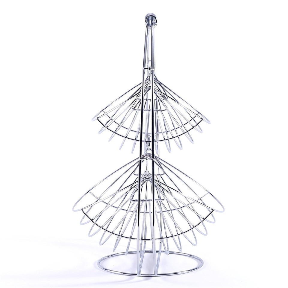 Chrome Swinging Fruit Vegetable Bowl Basket 2 & 3 Tier Rack Storage ...