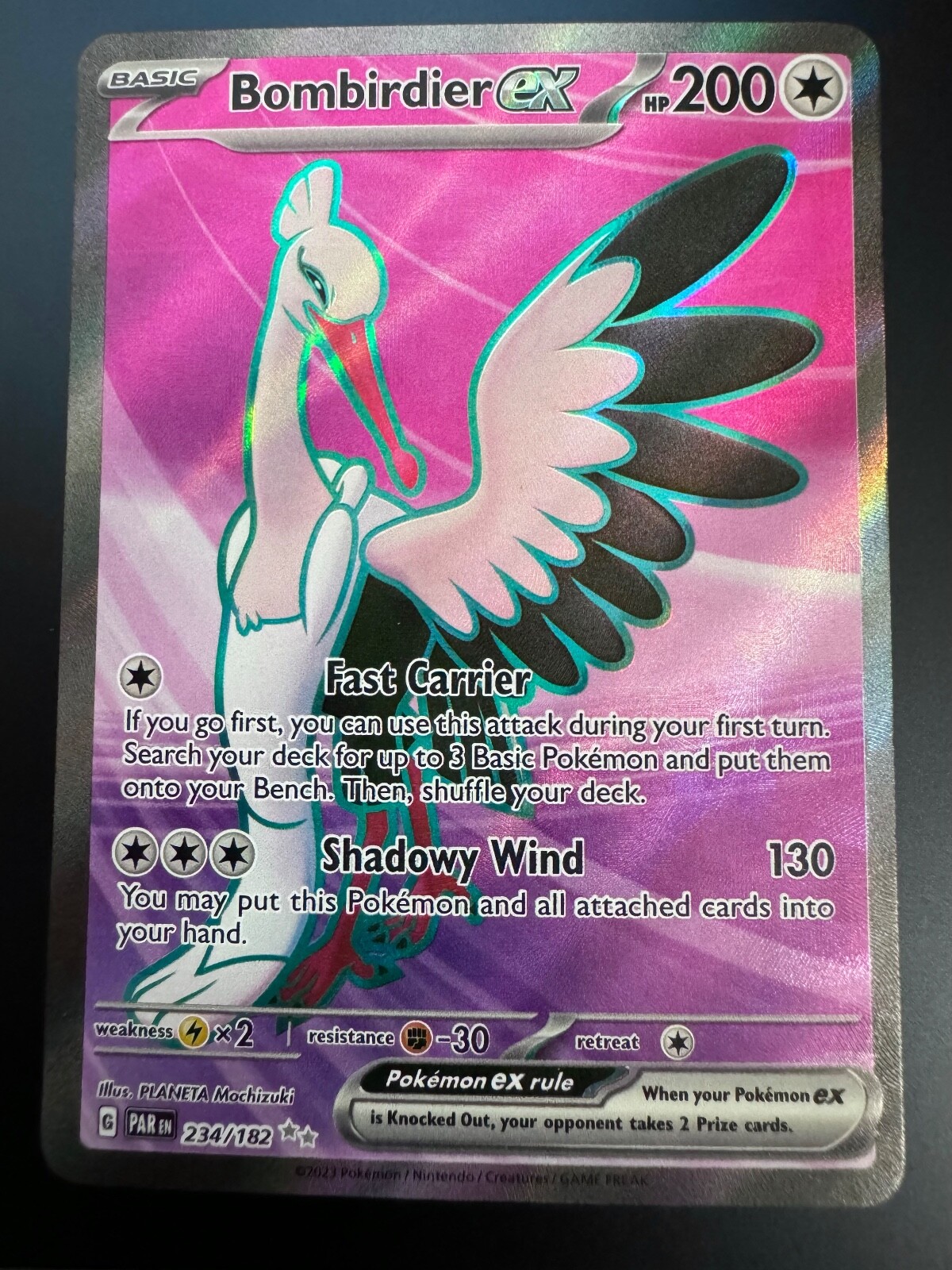Pokémon TCG Bombirdier EX Paradox Rift 234/182 Holo Ultra Rare NM | eBay