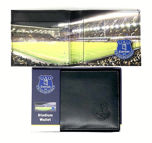 EVERTON FC REAL LEATHER FOOTBALL SPORTS TEAM MONEY STADIUM WALLET PURSE ...