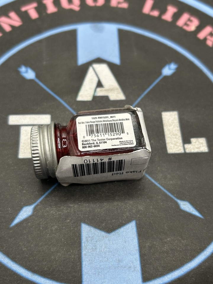 TESTORS Enamel Paint. 1/4 fl. oz. 1529 Red Metallic Flake | eBay