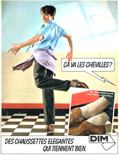 publicité Advertising 0323 1981 mi-chaussettes élégantes Dim ça va ...