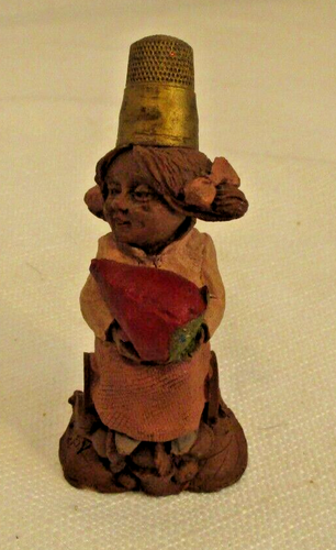 Signed Tom Clark Gnome Mendy Strawberry Thimble Fairy 1989 #35 Figurine ...
