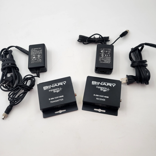 BINARY B-200-1CAT-HDIR TRANSMITTERW/ RECEIVER W/ POWER SUPPLIES | eBay