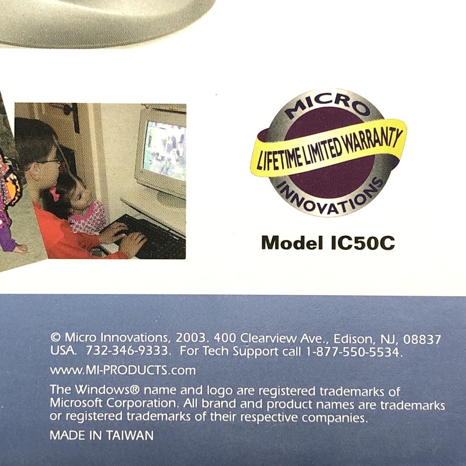 Micro Innovations Basic Webcam New Web Cam USB Model PC/Internet IC50 ...