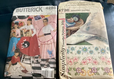 Lot Of 2 Vintage Sewing Patterns Butterick 4286 And Simplicity 4736 | eBay