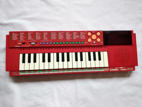 Vintage Casio PT-88 Electronic Keyboard Synthesizer 80's Red | eBay