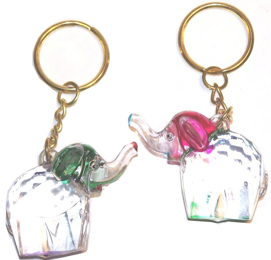LOT OF 12,24 PC-ASSORTED COLOR PAINTED ON CRYSTAL CLEAR ANIMAL KEYCHAIN ...