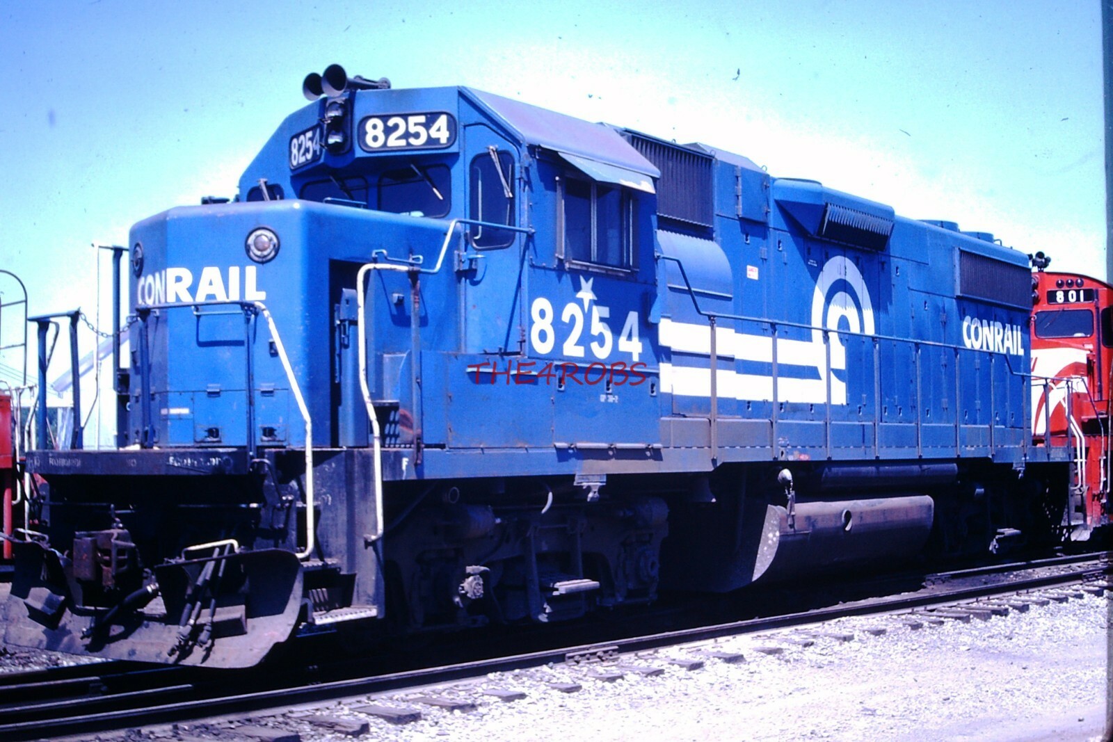 Original 1981 Conrail GP-40 Locomotive East Peoria IL Yard Slide 6558 ...