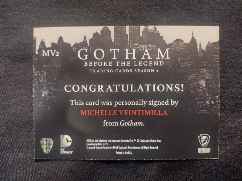 GOTHAM SEASON 2 AUTO CARD-MV2 (MICHELLE VEINTIMILLA AS FIREFLY) | eBay