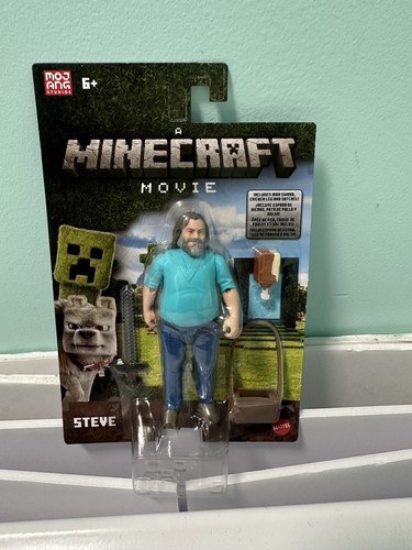 A Minecraft Movie Steve Figure Iron Sword Chicken Leg Satchel Jack ...