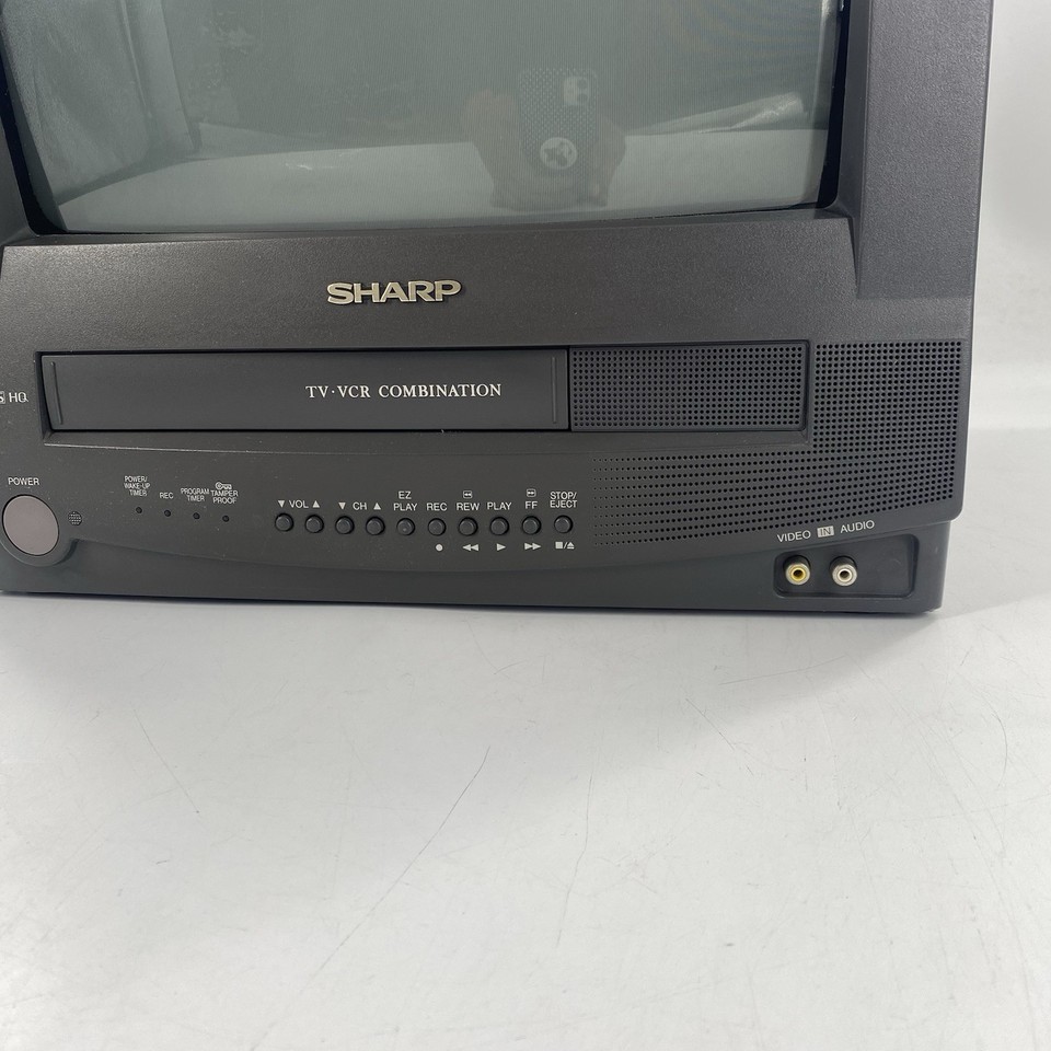 Sharp 13" TV VCR Combo VHS Player Recorder 13VT-N100 Retro Gaming CRT ...