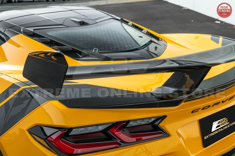 For 20-Up Corvette C8 Z06 Z07 Package | ZR1 Style CARBON FIBER Rear ...