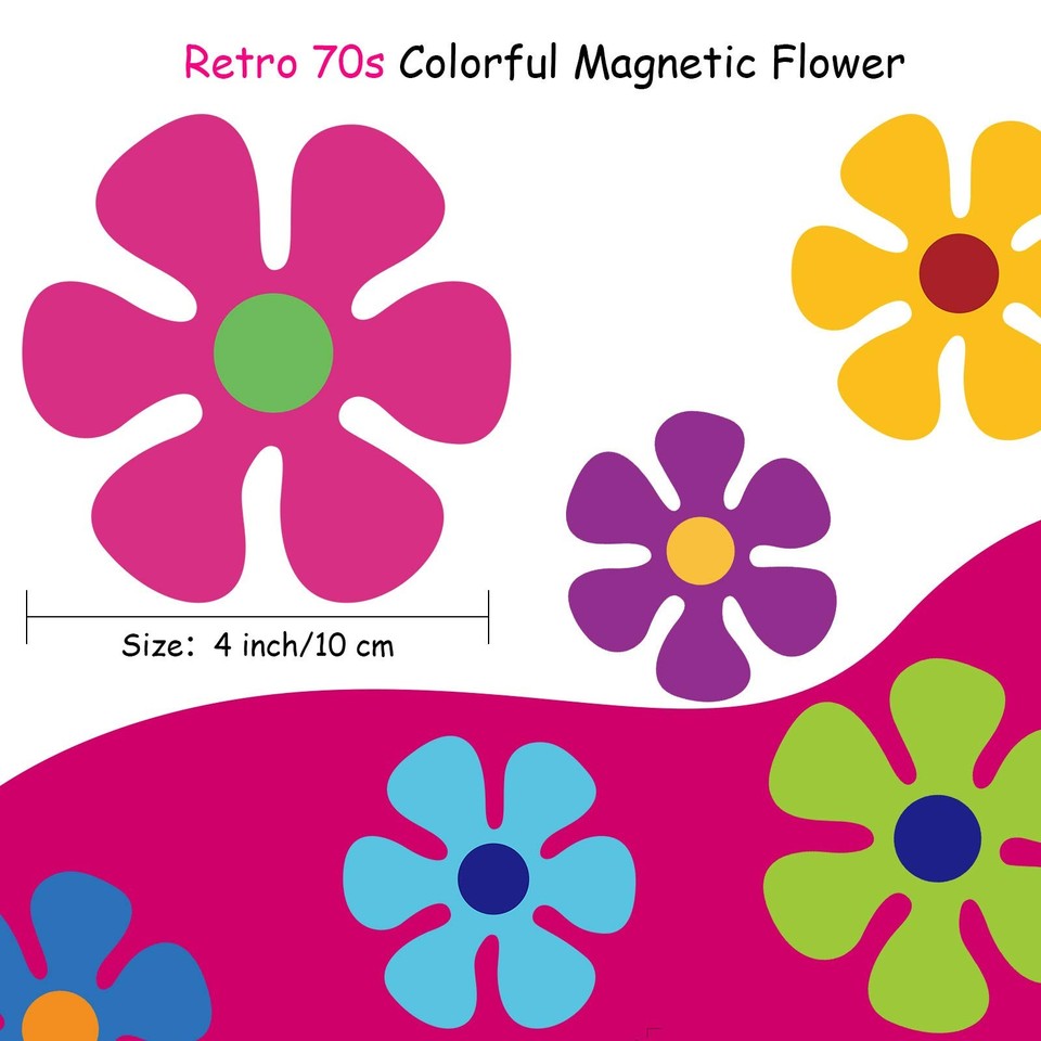 Outus Car Flower Magnet Funny Magnetic Decals 3.9 x Inch, Multi-color ...