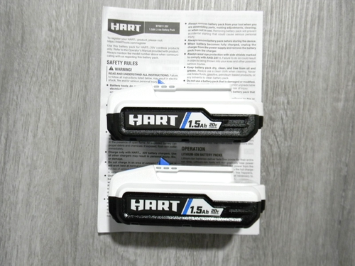 (2) NEW Genuine HART BPH011 20-VOLT 20V Lithium Ion 1.5Ah Batteries | eBay