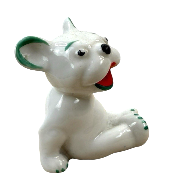 Terrier Dog Puppy Figurine White Ceramic Sitting Bonzo Cartoon ...
