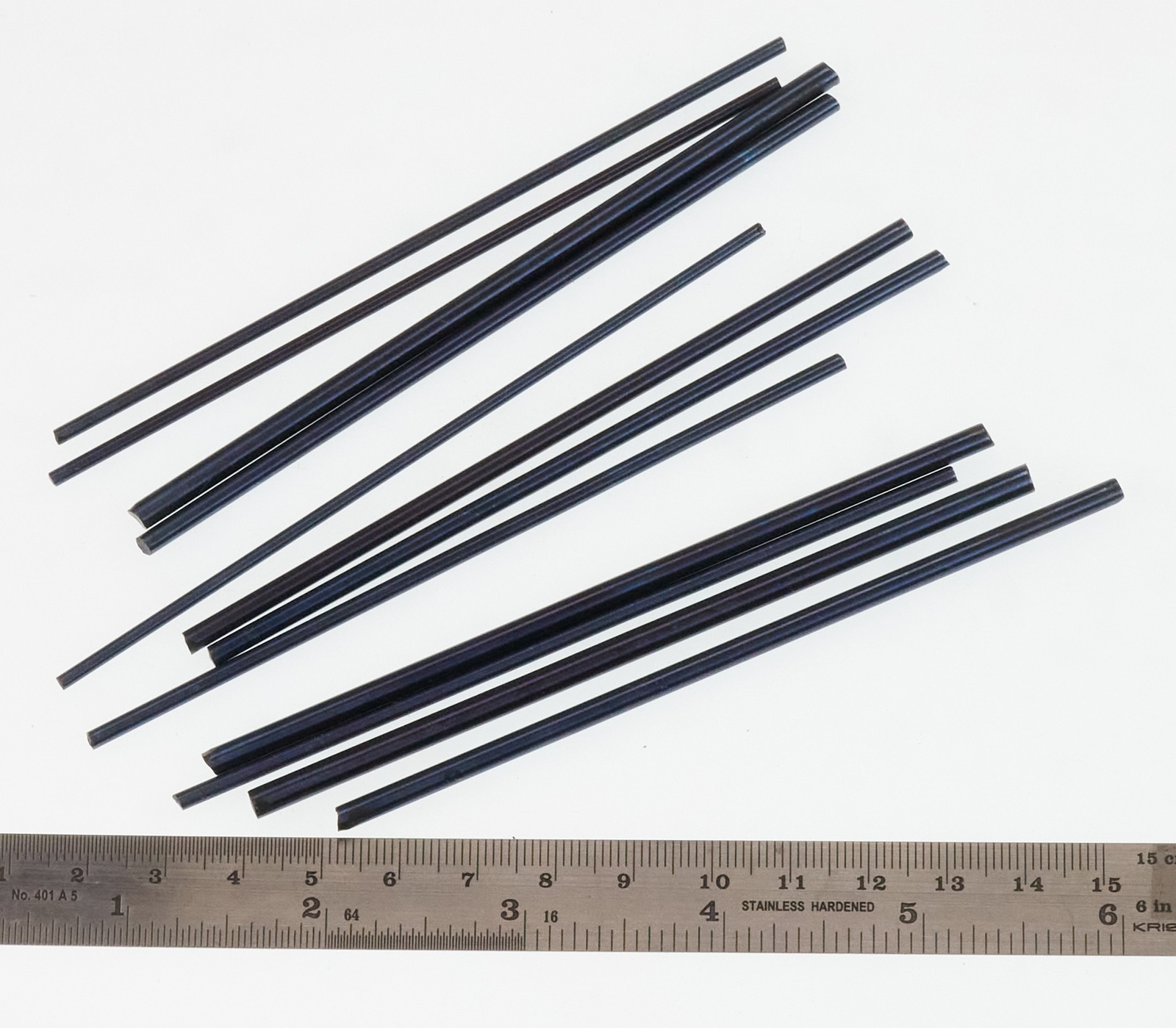 12 Tempered Blue Steel Wire Pivots Clock Repair Pivot Pinions Staff 2.2 ...