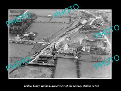 OLD LARGE HISTORIC PHOTO OF TRALEE KERRY IRELAND THE RAILWAY STATION ...