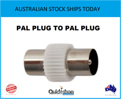 PAL Plug Male to PAL Male Joiner Coaxial Coax Cable TV Antenna ...
