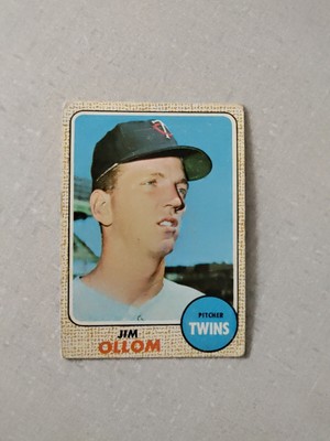 1968 Topps ** #91 Jim Ollom Minnesota Twins MLB Vintage Baseball Card ...