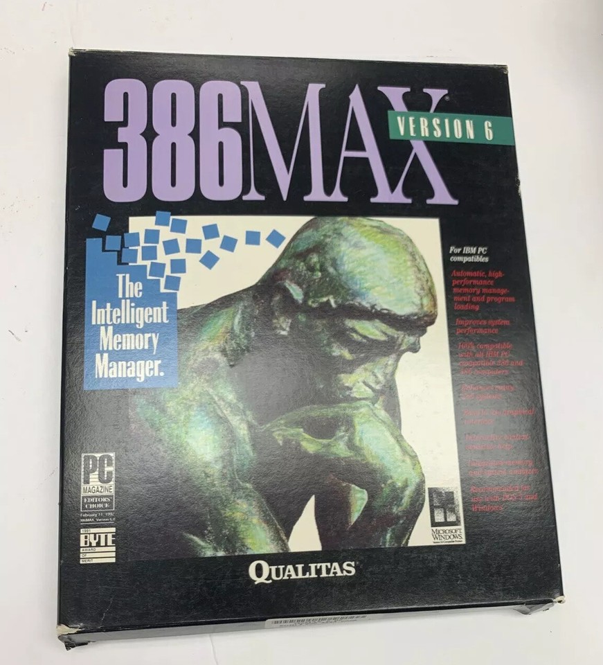 386 Max Version 6 Memory Manager IBM Computer Complete Program 1992 | eBay