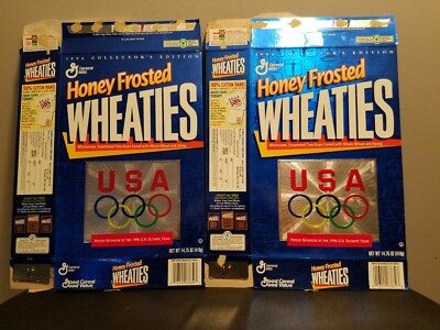 2 Honey Frosted Wheaties 1996 USA Olympics Collector Edition Empty ...