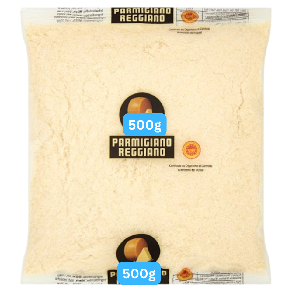Grated Parmesan Cheese Parmigiano Reggiano DOP 500g Italian Cheese ...