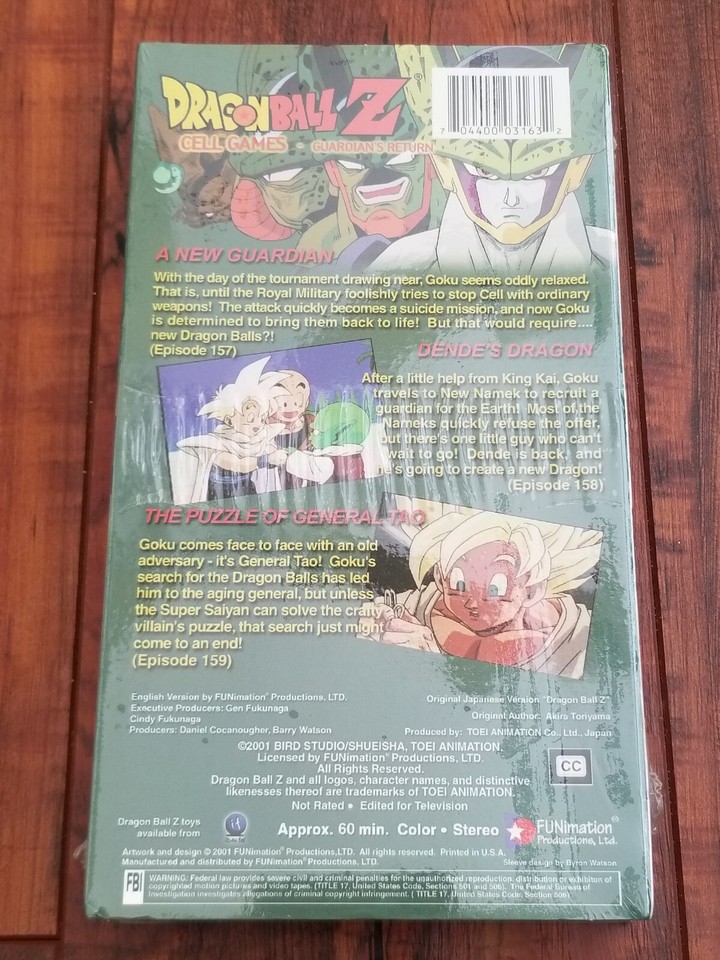 Dragon Ball Z / DBZ - Cell Games: Guardian's Return (VHS, 2001 ...