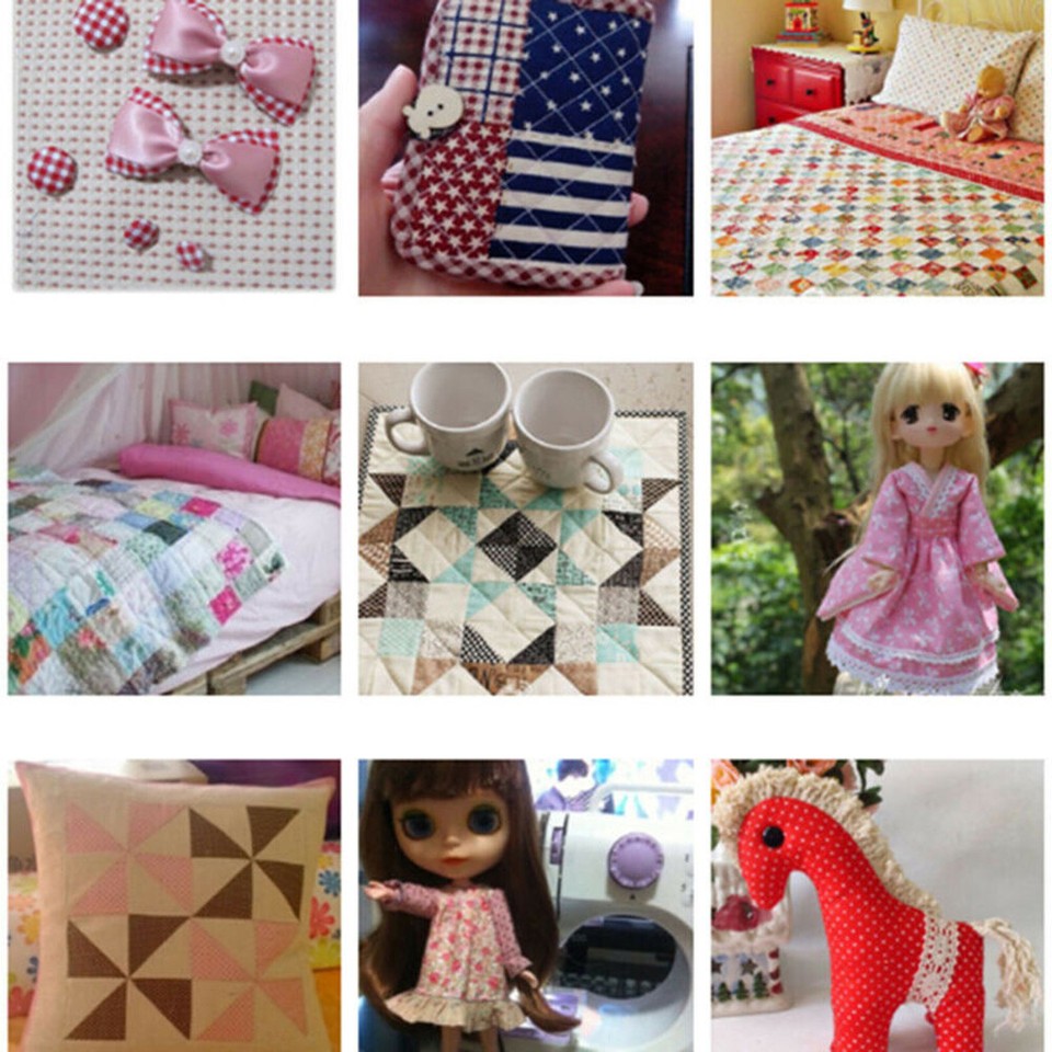 100 Pcs Assorted 10CM/10CM Bundle Quilt Quilting Cotton Fabric DIY ...