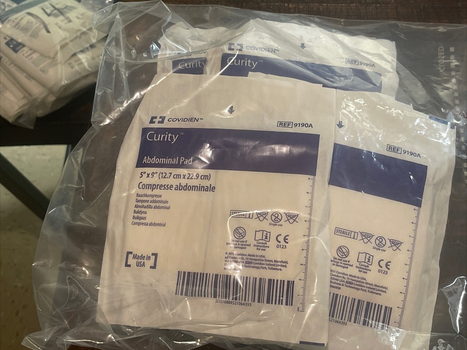 Covidien Dermacea Sterile Abdominal Pad - Pack of 12, 5x9" (7196D) | eBay
