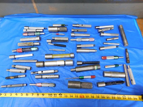 LOT OF PLAIN PLUG GAGES PINS MEMBER HANDLES GO & NO GO TAPERLOCK ...